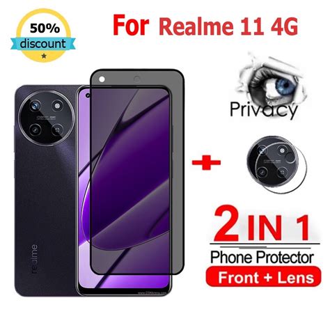 In Realme G Privacy Tempered Glass Anti Spy Full Coverage Screen Protector For Realme
