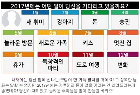 2017년에는 어떤 일이 당신을 기다리고 있을까요 인스티즈instiz 이슈 카테고리