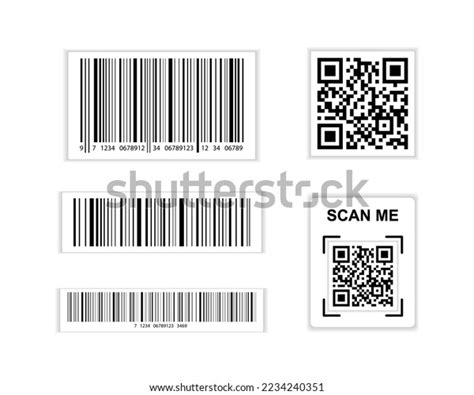 Dummy Barcodes Qr Code Label Collection Stock Vector Royalty Free