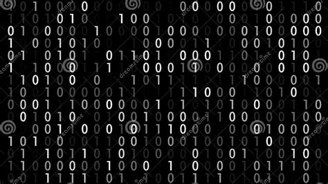 Technology Background Binary Code On Black Exploring Science Of Digital