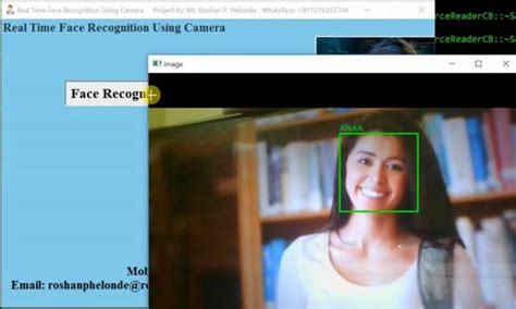 Real Time Face Recognition Using Python Project Source Code Source Code