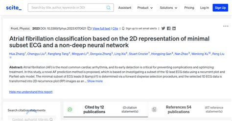 Atrial Fibrillation Classification Based On The 2d Representation Of Minimal Subset Ecg And A