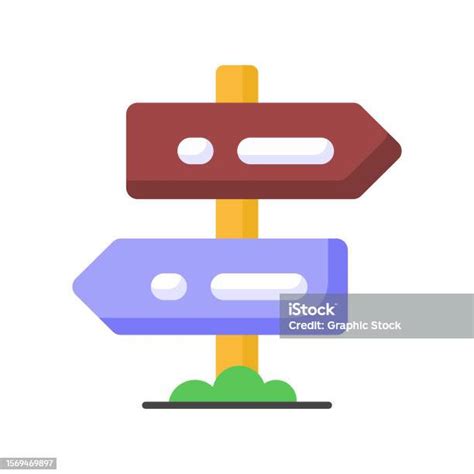 현대적인 스타일의 방향 보드의 플랫 벡터 디자인 이정표의 아이콘 0명에 대한 스톡 벡터 아트 및 기타 이미지 0명 거리 교통 신호 표지판 Istock