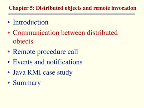 Communication Between Distributed Objects Remote Procedure Call Ppt