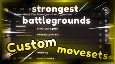 Custom Movesets Script For Roblox The Strongest Battlegrounds Free