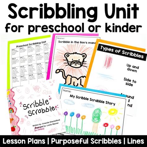 Preschool Drawing Unit Scribble Scrabble Kindergarten Scribbling Journal