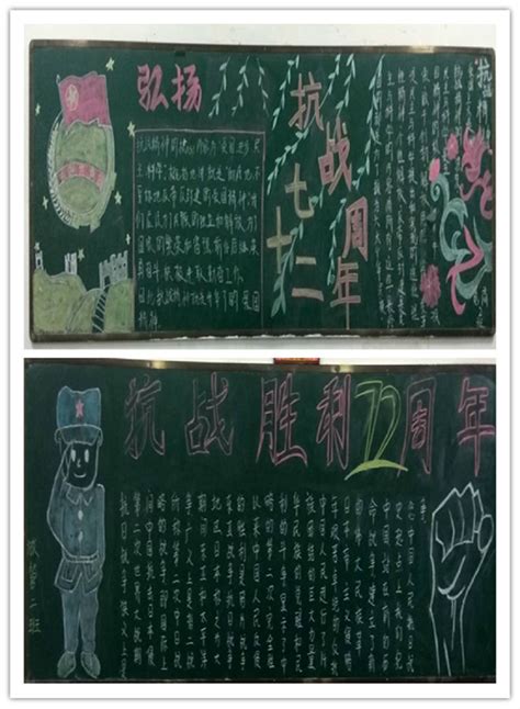 经济贸易系团总支开展纪念抗战胜利七十二周年黑板报评比活动 管理学院 滁州职业技术学院