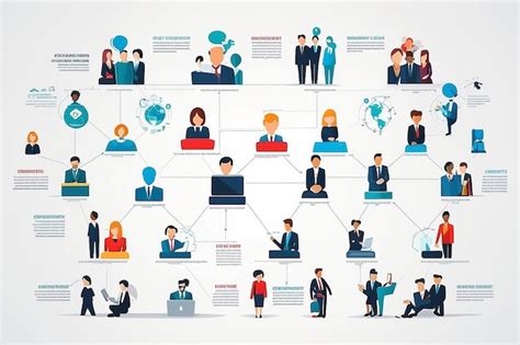 Corporate Hierarchy Network Marketing Pictogram People Premium Ai Generated Image