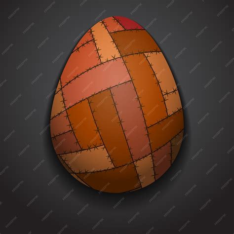 Premium Vector Stylish Creative Patchwork Easter Egg Template