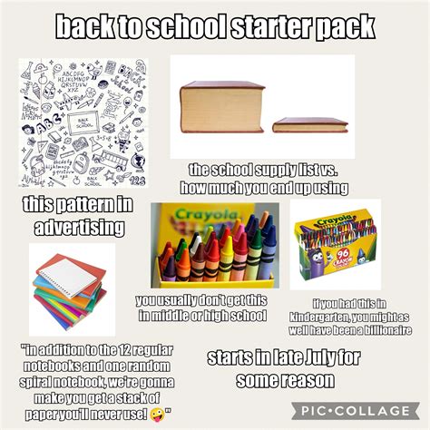 Back To School Starter Pack Rstarterpacks Starter Packs Know