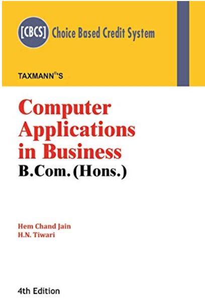 Computer Applications In Business Cbcs Second Hand Snatch Books