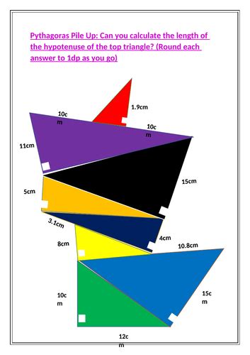 Pythag Pile Up Level 1 Teaching Resources