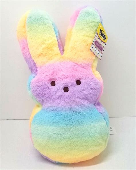 Peeps Plush Bunny Rainbow Tie Dye Stuffed Large 16 New Ebay Easter