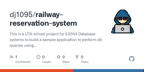 Github Dj Railway Reservation System This Is A Uta School Project For Database