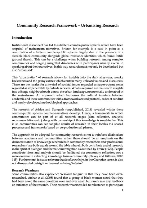 Extraction Models Of Research Centric Community Research