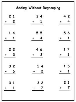 Adding Without Regrouping By Jaspreet Kaur TPT