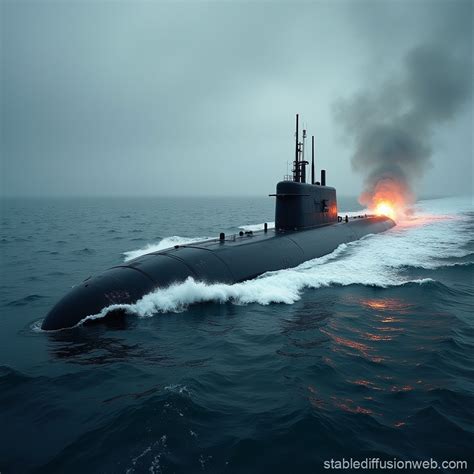 Submarine Torpedo Launch Stable Diffusion Online