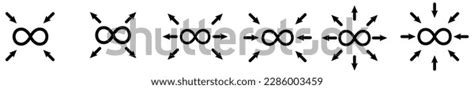 Arrows Pointing Infinity Icon Version Outward Stock Vector Royalty Free 2286003459 Shutterstock