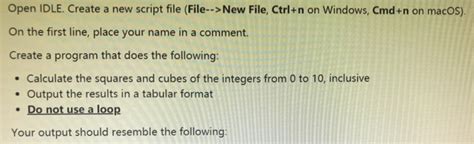 Solved Open Idle Create A New Script File File New