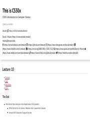 Lecture 10 CS50x 2022 Pdf This Is CS50x CS50s Introduction To