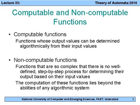 Lecture 33 Theory Of Automata 2010 Computable Functions