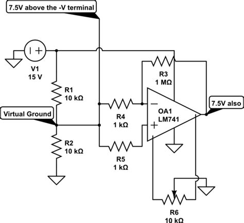 Operational Amplifier The Offset Null Pins Of The Lm741cn Op Amp Dont Seem To Work Properly