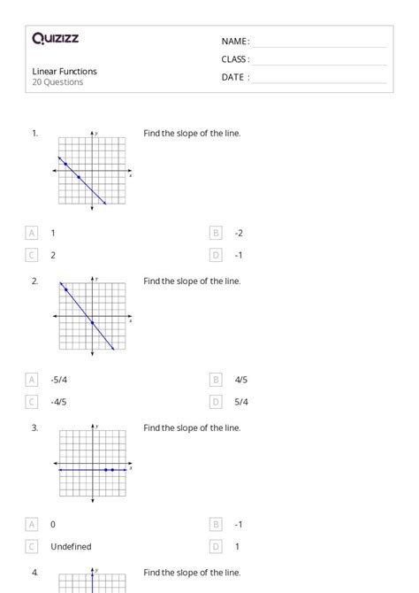 50 Linear Functions Worksheets For 9th Grade On Quizizz Free Printable