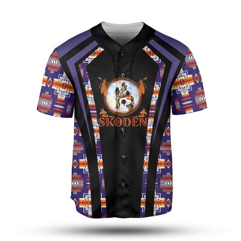 Bj0006 Pattern Native Baseball Jersey Powwow Store