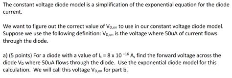 solved the constant voltage diode model is a simplification