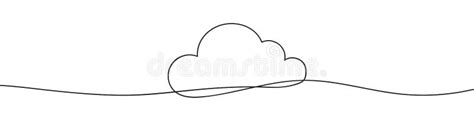 One Line Cloud Stock Illustrations 1888 One Line Cloud Stock