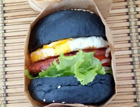 ขนมปังเบอร์เกอร์ดำ อาหารแช่แข็ง ฮาล้าล ขายปลีก ส่ง