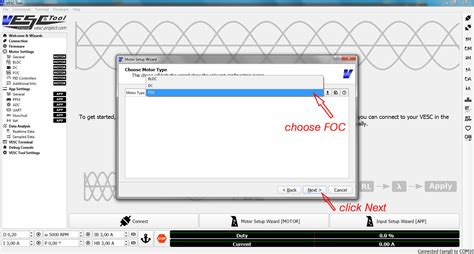 Motor Setup Wizard VESC Project