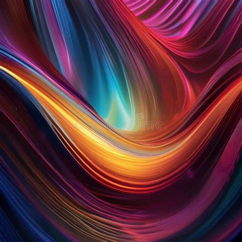 A Digital Representation Of Energy Waves In A Vibrant And Abstract Space Conveying Movement And