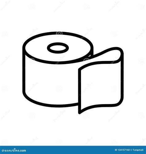 Toilet Paper Icon Vector Isolated On White Background Toilet Paper