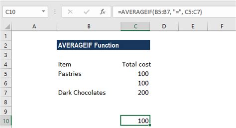 Averageif Function Formula Examples How To Use
