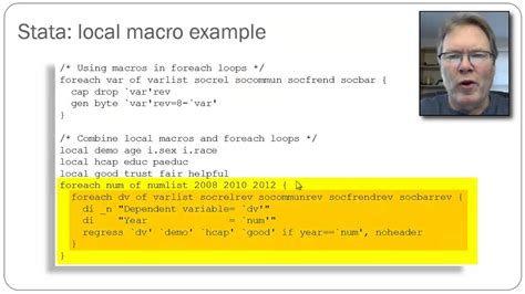 Using Local Macros In A Foreach Loop YouTube
