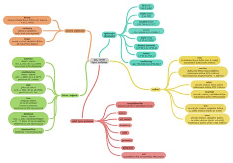 Sql Server Tipovi Podataka Coggle Diagram