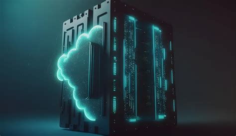 Premium Photo 3d Render Of Cloud Server With Futuristic Design And
