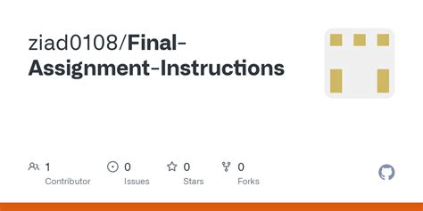 Github Ziad0108final Assignment Instructions