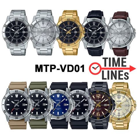 Casio ของแท้ รุ่น Mtp Vd01b Mtp Vd01d Mtp Vd01g Mtp Vd01sg นาฬิกาผู้ชาย สายสแตนเลส กล่องและ