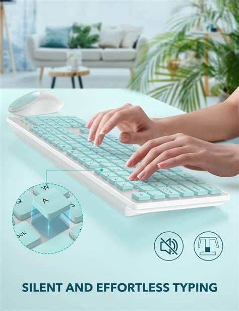 Getuscart Wireless Keyboard And Mouse Wisfox Full Size Wireless Mouse And Keyboard Combo 2