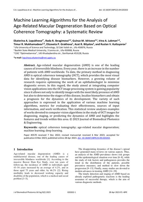 PDF Machine Learning Algorithms For The Analysis Of