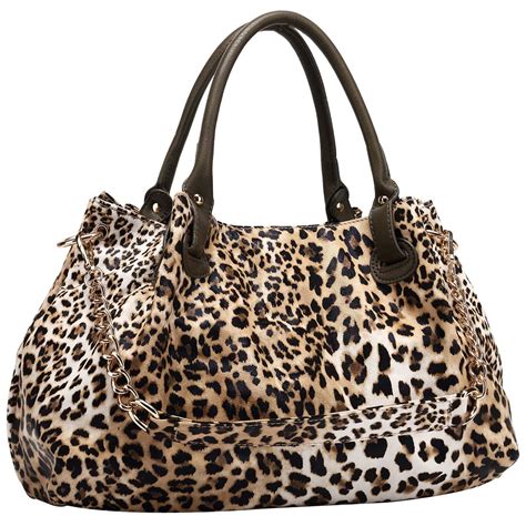 Fash Limited Leopard Print Faux Leather Hobo Shoulder Handbag One Size
