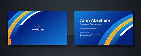 파란색과 주황색 그라데이션 색상이 있는 현대적인 기업 컨셉 명함 템플릿 크리에이티브 우아한 명함 및 명함 디자인 0명에 대한 스톡 벡터 아트 및 기타 이미지 Istock