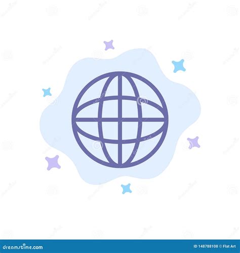 World Globe Internet Education Blue Icon On Abstract Cloud
