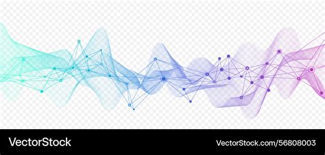 Abstract Tech Network Connection Dots Digital Vector Image