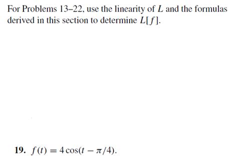 Solved By An EXPERT For Problems Use The Linearity Of L And The Chegg Com