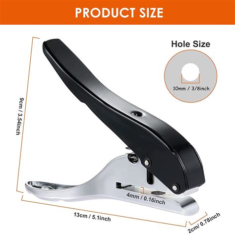 Yoyometa Hole Punch 38 Inch 10mm Single Hole Hole Punch Heavy Duty