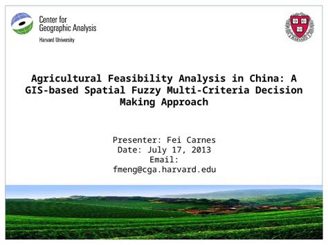 Pptx Agricultural Feasibility Analysis In China A Gis Based Spatial