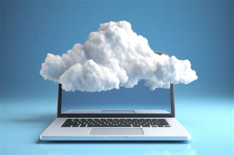 Premium Ai Image Cloud Computing Concept With Laptop